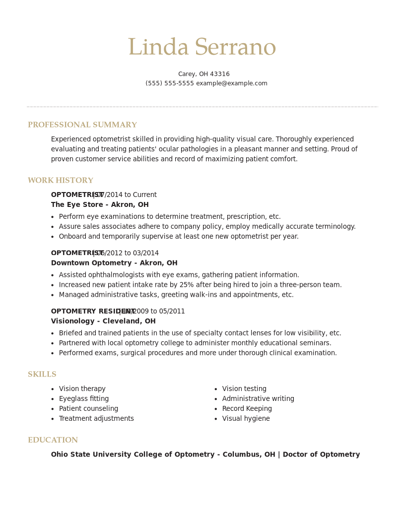 Optometrist Resume Optometrist Resume Convert Text To Optometrist