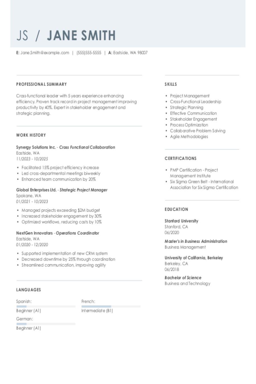 4 Cross Functional Collaboration Resume Examples, Templates, & Tips for ...