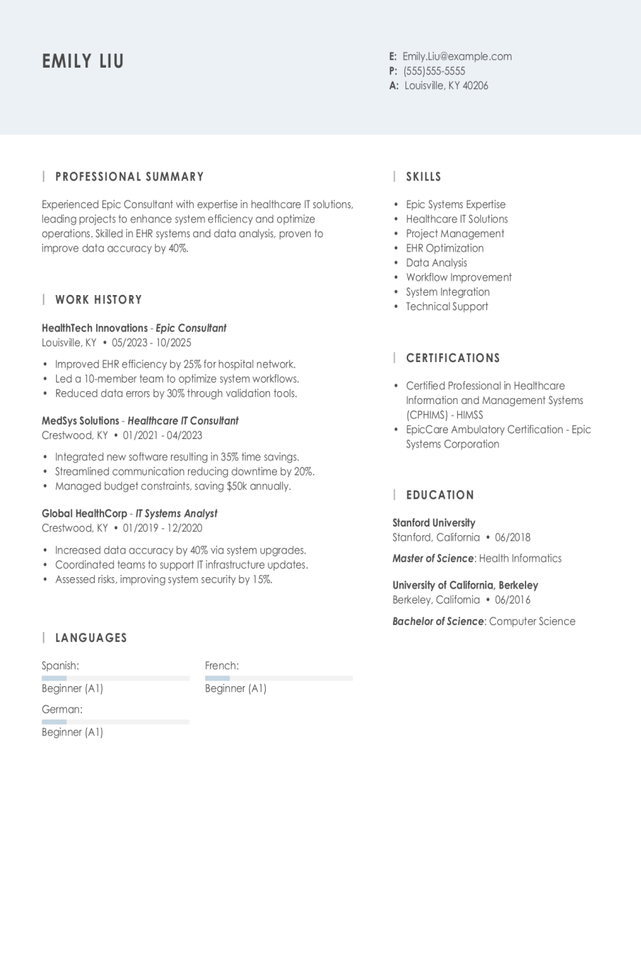 4 Epic Consultant Resume Examples, Templates, & Tips for 2025