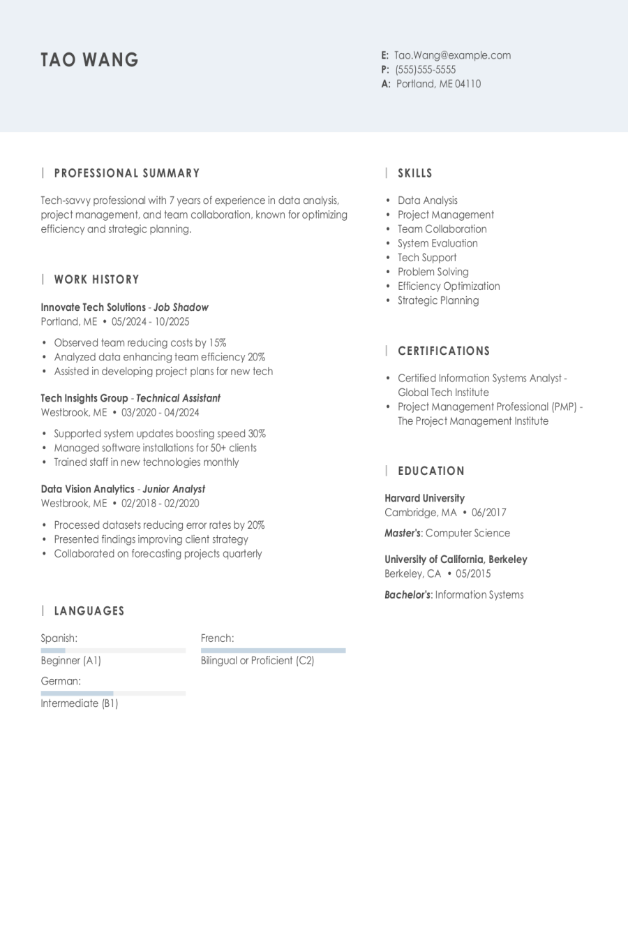 4 Job Shadow Resume Examples, Templates, & Tips for 2025