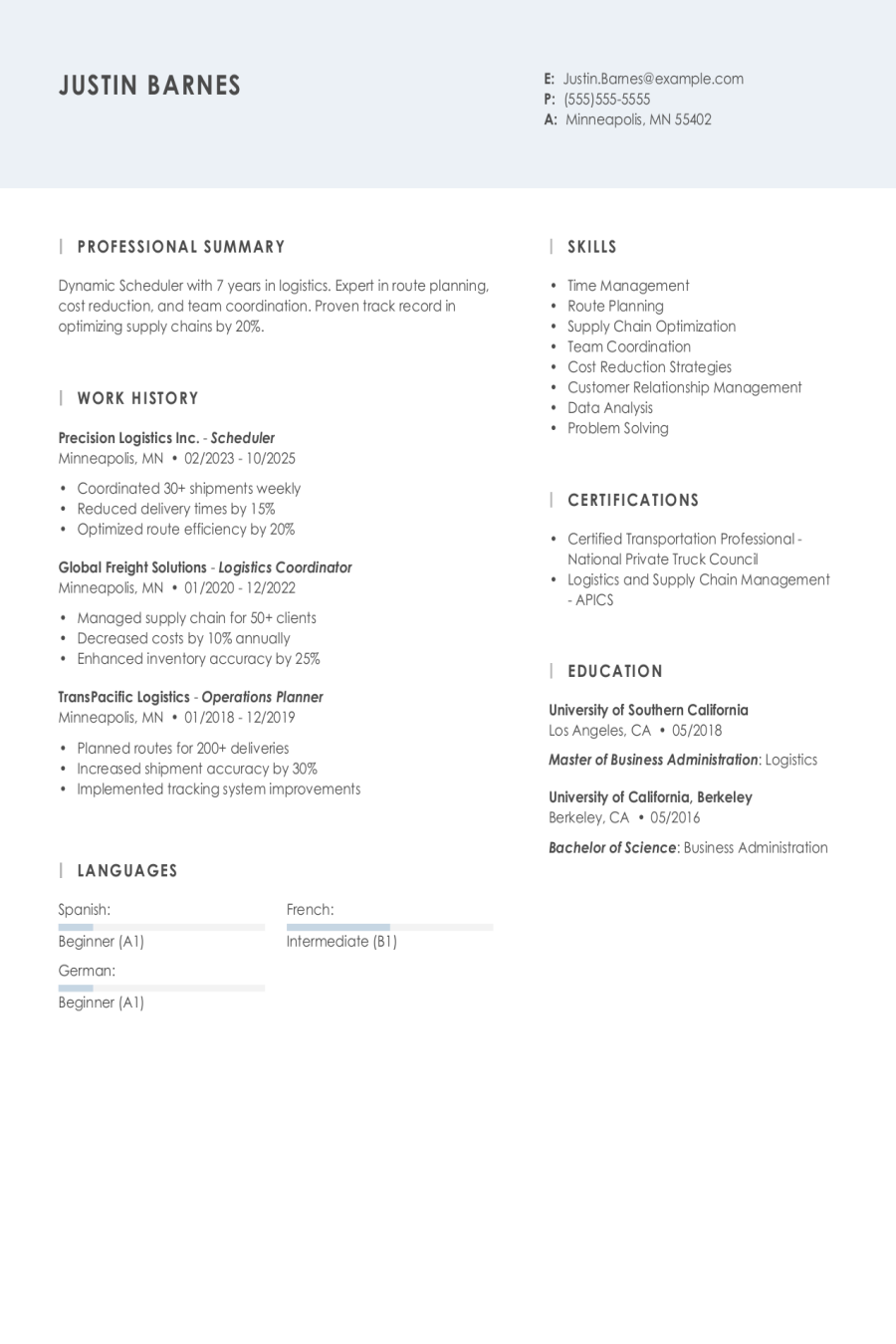 4 Scheduler Resume Examples, Templates, & Tips for 2026