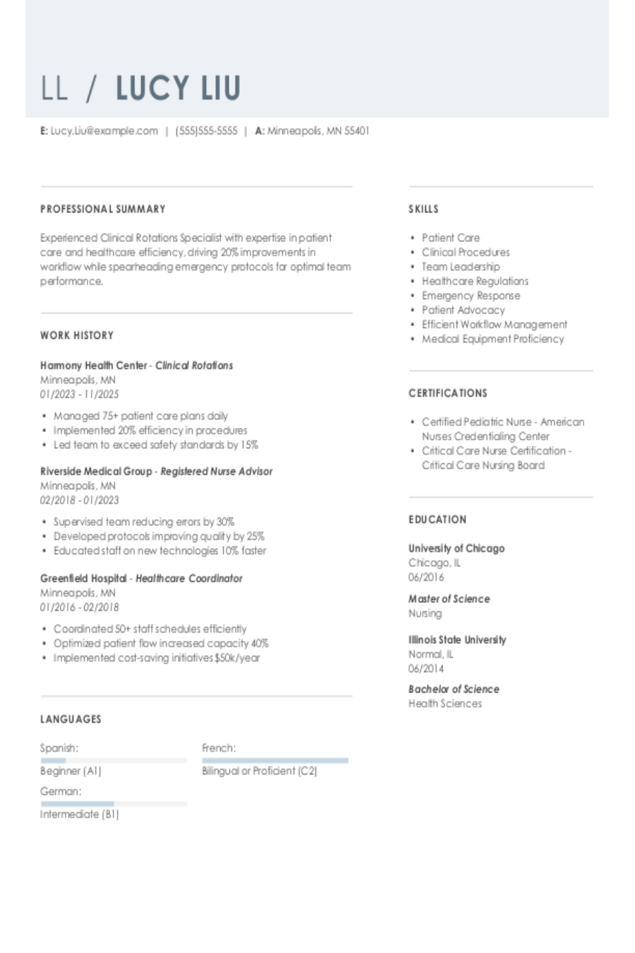 4 Clinical Rotations Resume Examples, Templates, & Tips for 2026
