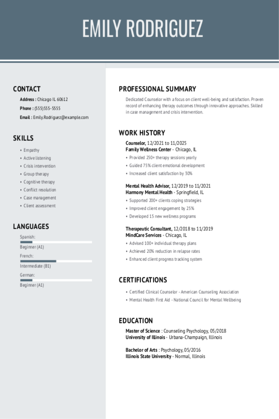 4 Counselor Resume Examples, Templates, & Tips for 2026