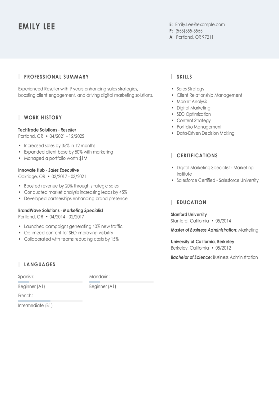 4 Reseller Resume Examples, Templates, & Tips for 2026