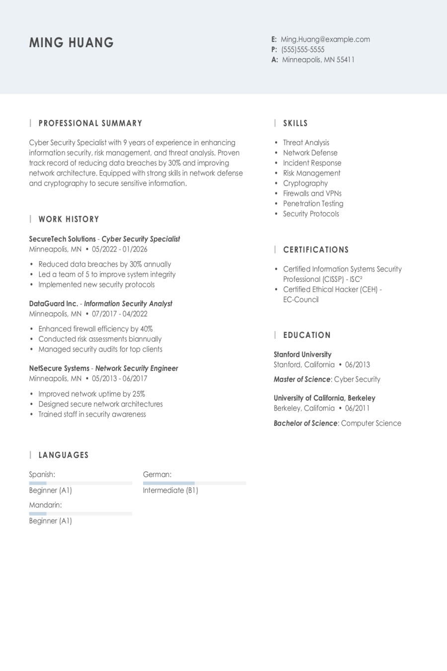 4 Cyber Security Resume Examples, Templates, & Tips for 2026