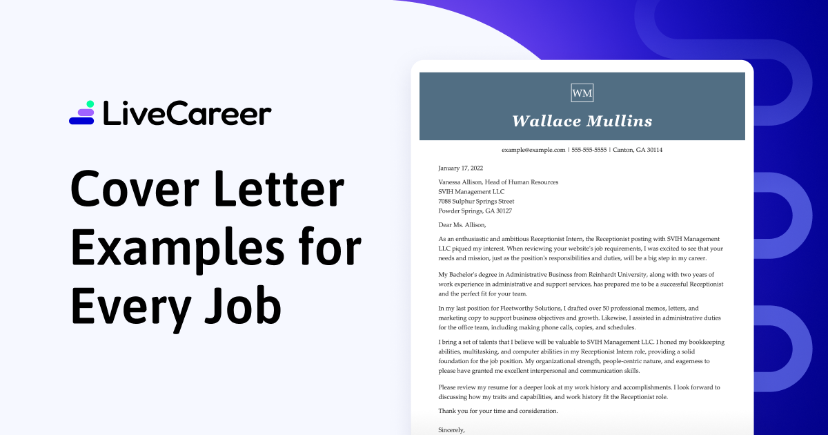 240+ Cover Letter Examples for 2026 | Cover Letter Samples