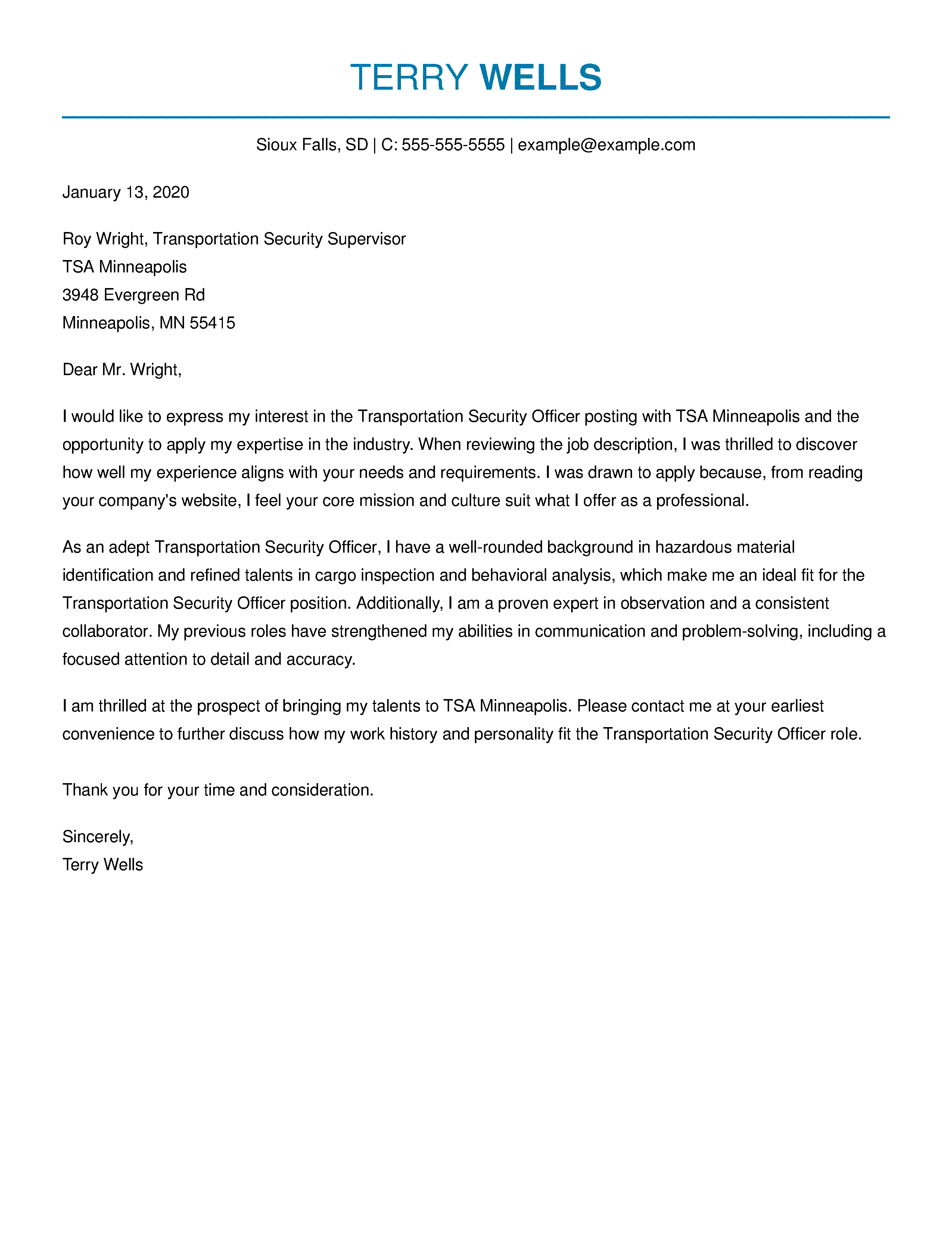 Professional Aviation Resume Examples